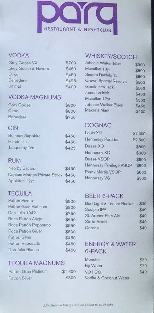 Parq Bottle Service - Discotech - The #1 Nightlife App